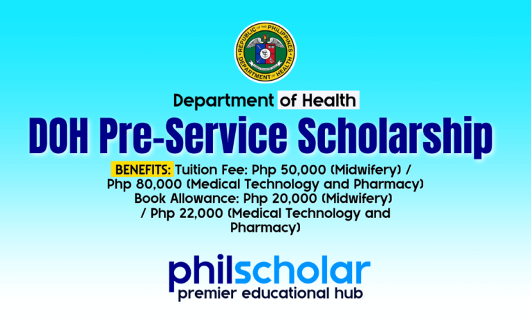 DOH Pre-Service Scholarship For Filipino Healthcare Students - PhilScholar