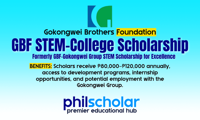 GBF STEM-College Scholarship 2026 | Application Now Open - PhilScholar
