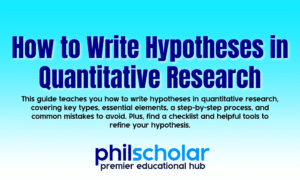 How to Write Hypotheses in Quantitative Research - PhilScholar