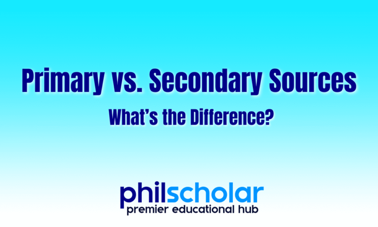 Primary vs. Secondary Sources: What’s the Difference? - PhilScholar