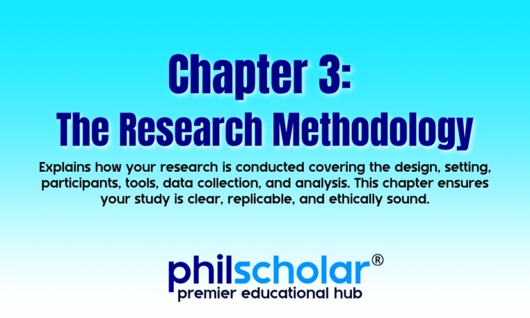 Chapter 3: Research Methodology - PhilScholar