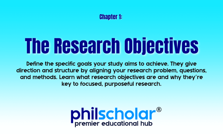 Research Objectives - PhilScholar