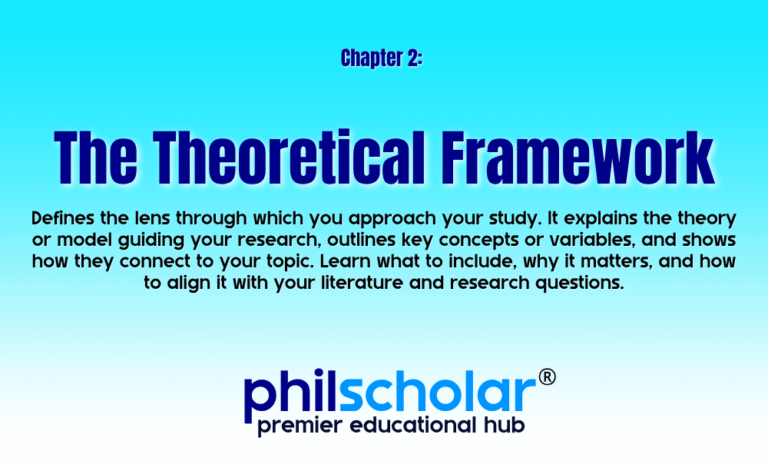 Theoretical Framework - PhilScholar