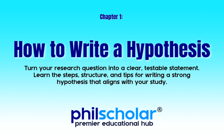 How to Write a Hypothesis - PhilScholar